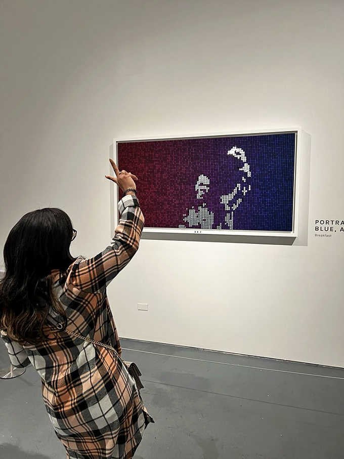 Interactive portraits shift and shimmer as you move, proving art doesn't have to hang still on walls.
