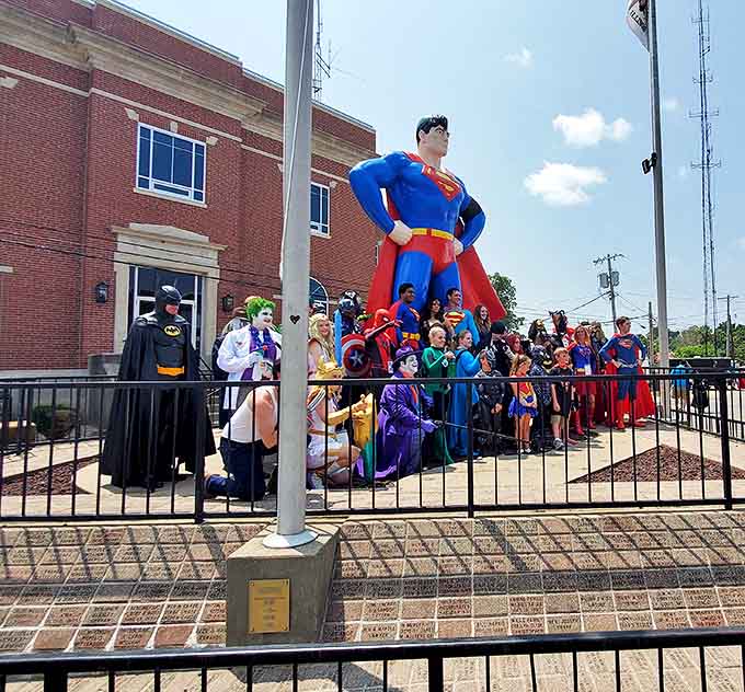 The annual Superman Celebration brings out cosplayers in full force, turning the square into a real-life comic book panel.