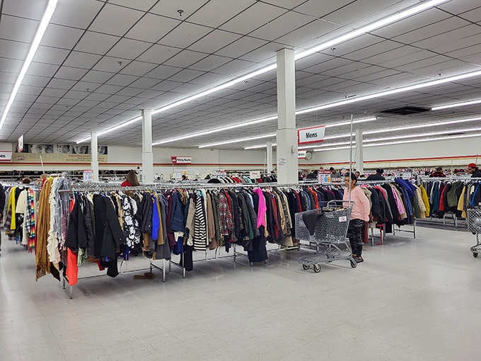 The men's section sprawls endlessly, proving that guys deserve just as many wardrobe options as everyone else.