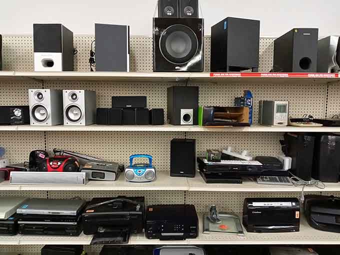 Speakers, DVD players, and audio equipment galore, all waiting to upgrade your home entertainment setup.