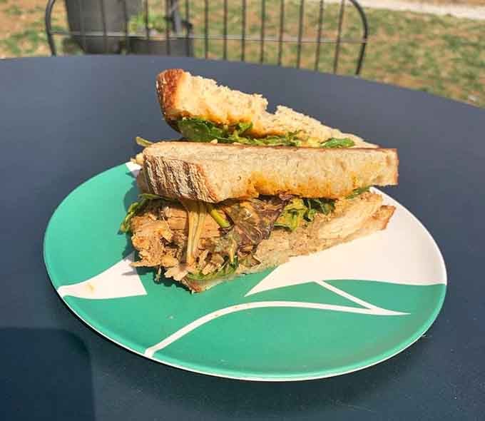 Layers of chicken salad stacked high on artisan bread, proving that sometimes the classics just need better ingredients and more love.