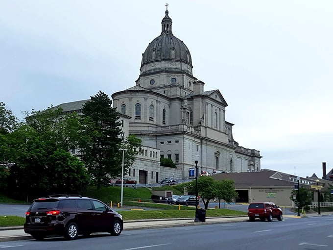 That dome rises like something from a European capital, proving small towns can have big architectural ambitions and style.
