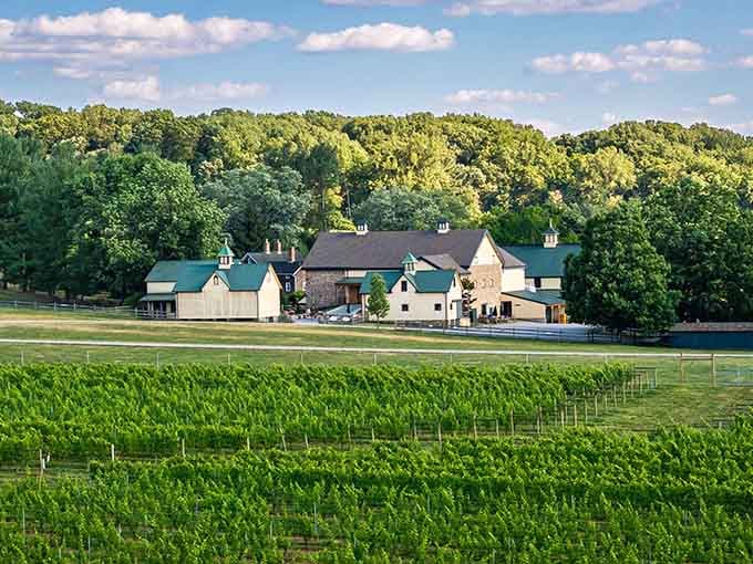 Rolling vineyard rows stretch toward wooded hills. Who knew Maryland could look so much like the French countryside without the jet lag?