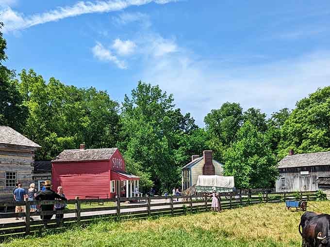 Step back to when covered wagons were the latest technology and that red general store was Amazon Prime's great-great-grandfather.