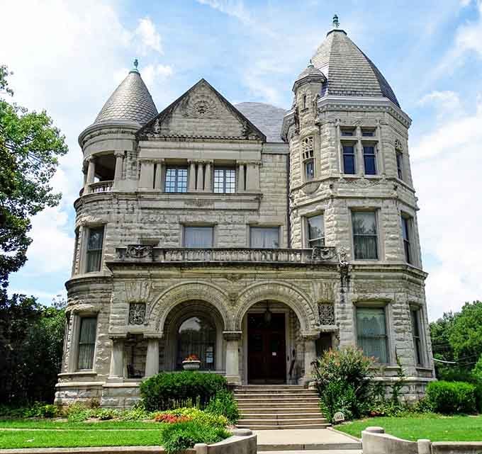 Victorian grandeur reaches skyward with limestone towers that would impress even the most discerning castle enthusiast.
