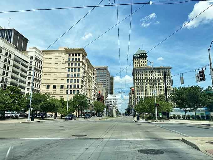 Wide boulevards and mature trees make navigating downtown feel less like a chore and more like a pleasant stroll.