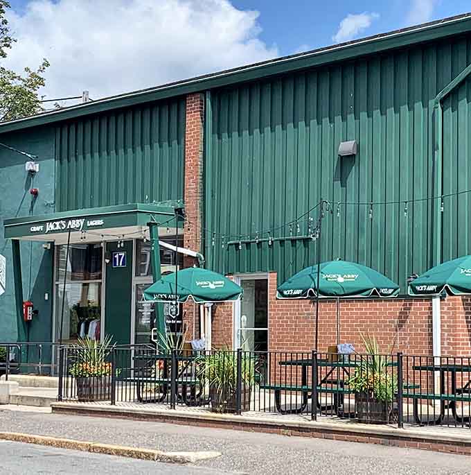 Jack's Abbey's green industrial exterior houses a brewery-meets-steakhouse combo that would make your grandfather smile with approval.