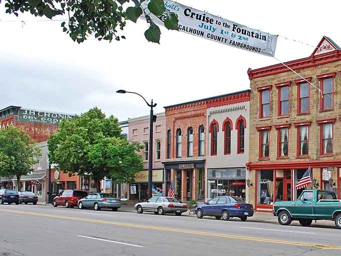 Those ornate brick storefronts showcase craftsmanship from an era when buildings were designed to inspire genuine awe.