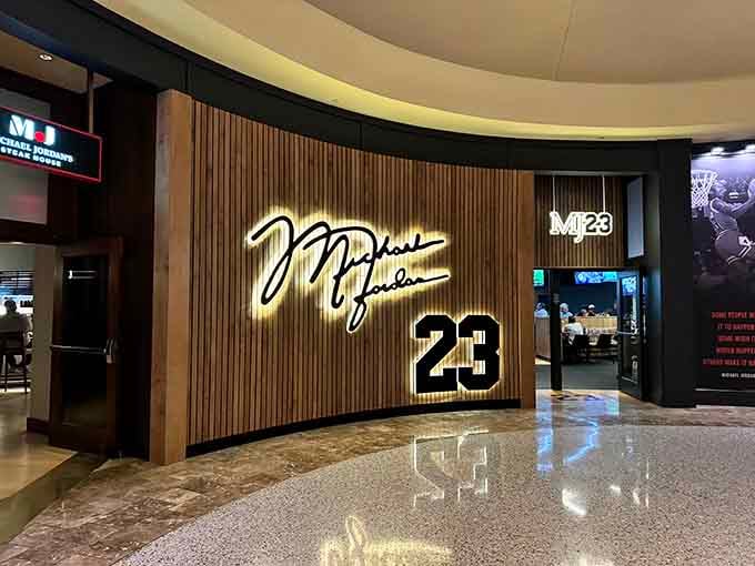 That signature and iconic number 23 glowing in the casino means championship-level dining is just steps away from the slots.