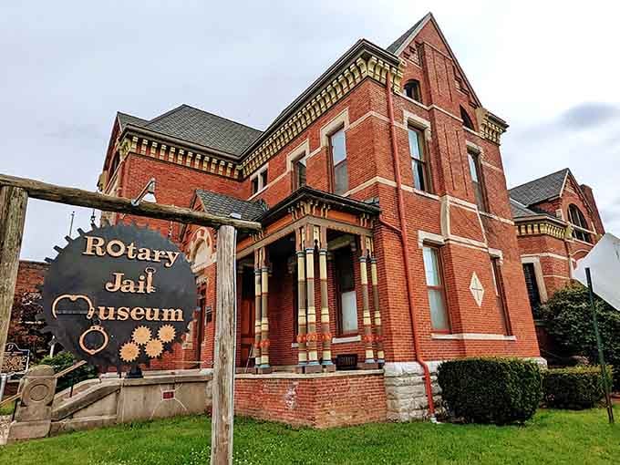 That distinctive sign announces one of history's strangest architectural experiments, now preserved in handsome Victorian brick.