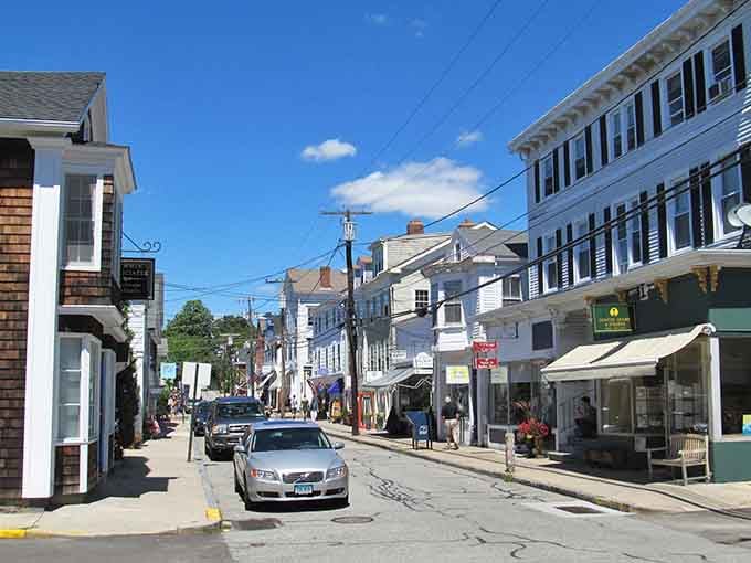 Stonington's narrow streets wind like a favorite old song, leading you past weathered shingles toward endless ocean views.