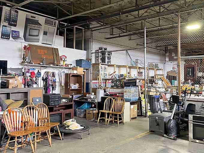 One person's attic overflow becomes your living room's conversation starter in this sprawling indoor wonderland of possibilities.