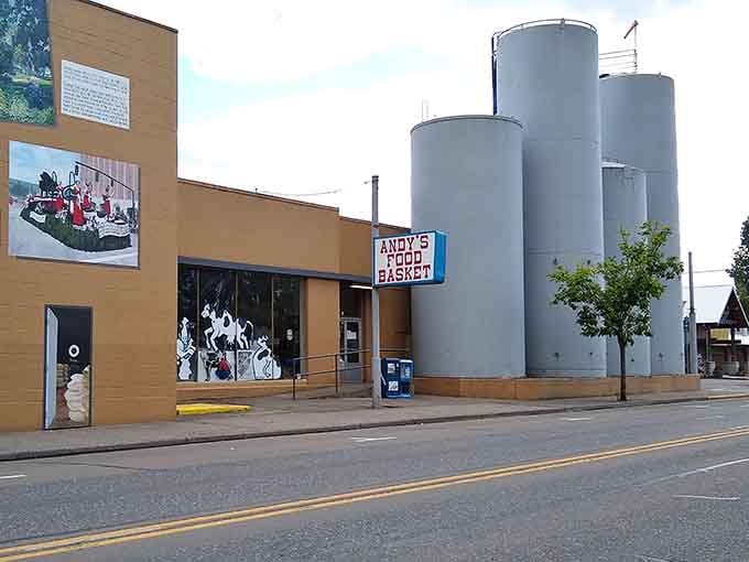 Industrial silos tower over downtown like gentle giants watching over their flock&mdash;quirky and perfectly Pacific Northwest.