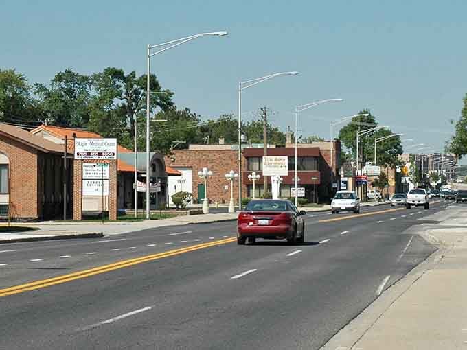 Wide streets and local businesses create the kind of Main Street America where everyone knows your name.