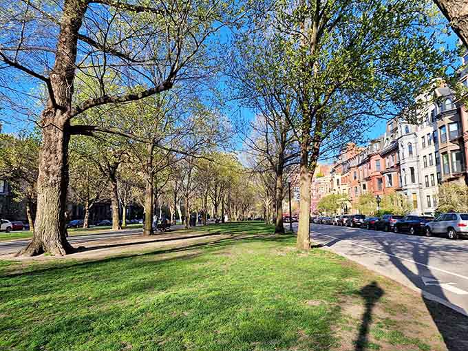 Those elegant brownstones and leafy canopy create the perfect backdrop for a leisurely constitutional.