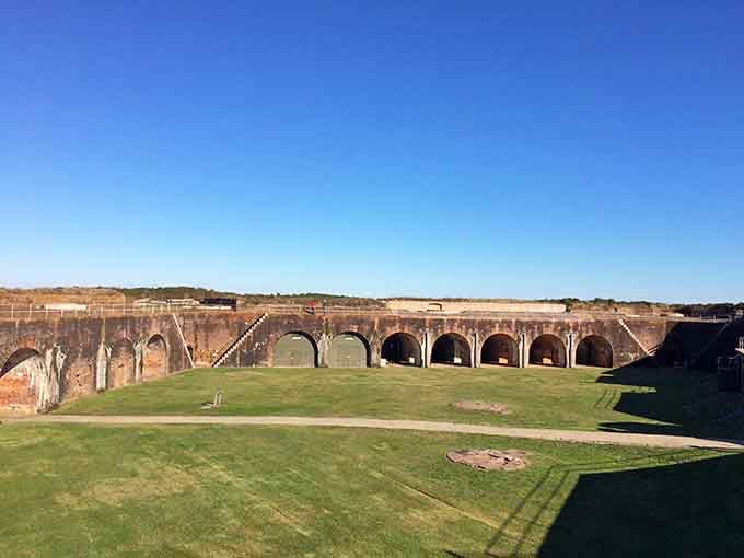 Historic Fort Gaines stands guard over the island's eastern tip, where Civil War history meets modern beach relaxation perfectly.