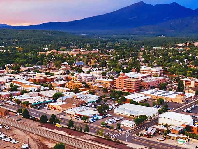 That majestic peak rising behind town creates a backdrop worthy of its own coffee table book, honestly.