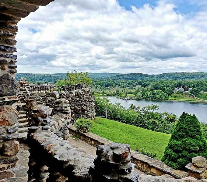 From these castle ramparts, the Connecticut River stretches below like a silver ribbon through endless green valleys.