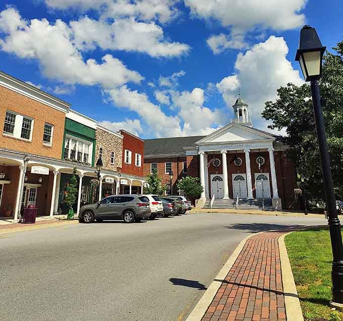 Classic small-town America at its finest—where the buildings have more character than most reality TV stars.