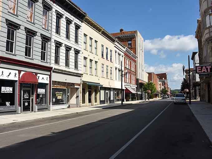 Wide streets and historic facades create the kind of Main Street where Andy Griffith would feel right at home whistling.