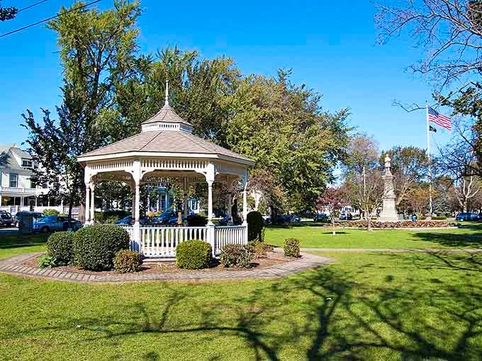 The town green's gazebo offers shade and charm, a perfect spot for summer concerts and marriage proposals alike.