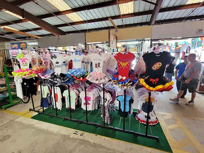 Wonder Woman and kids’ costumes prove that flea markets understand we're all secretly kids at heart, just with better shopping budgets.