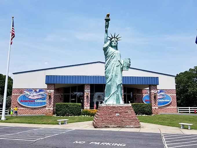 Giant presidential parade floats rest here between their moments of glory, like retired Broadway stars taking a bow.