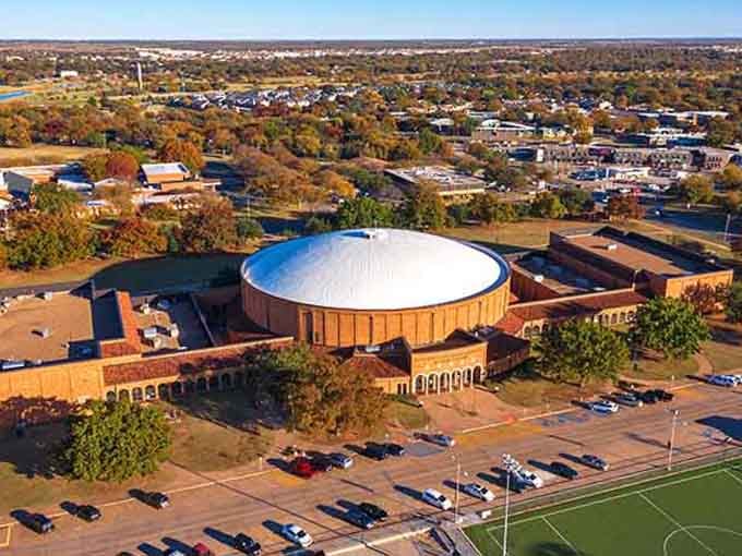 That gleaming dome anchors the civic center like a spaceship landed in West Texas, bringing culture to the prairie.