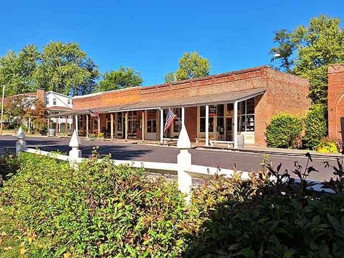 Arrow Rock's main street showcases perfectly preserved 19th-century brick buildings that transport you straight back to frontier days in Missouri.