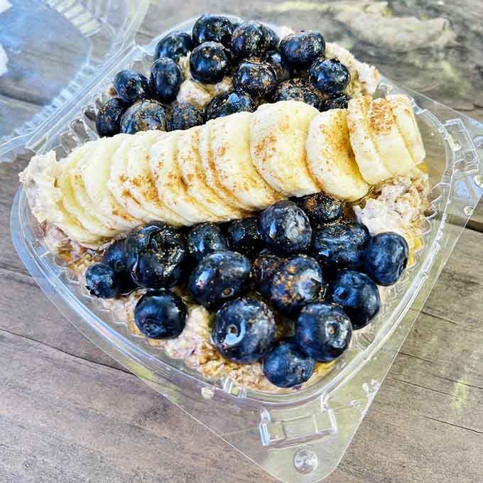 Overnight oats topped with fresh fruit prove that breakfast can be both virtuous and absolutely delicious simultaneously.
