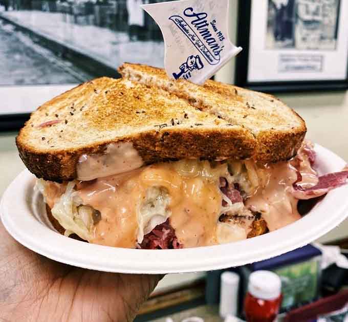 The Reuben oozes with melted cheese and promises, delivering on every single one of them beautifully.