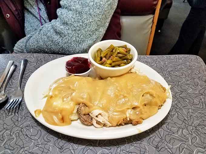 Thanksgiving dinner vibes any day of the week—because who says turkey and gravy are seasonal?