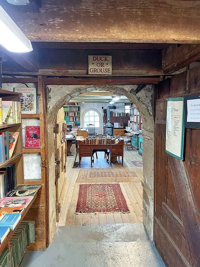 Walking through this archway feels like entering Narnia, except the wardrobe is full of books.