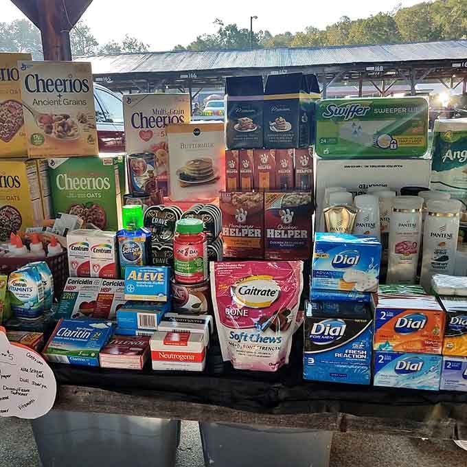 Name-brand groceries and household essentials make this treasure hunt surprisingly practical for your weekly shopping list too.