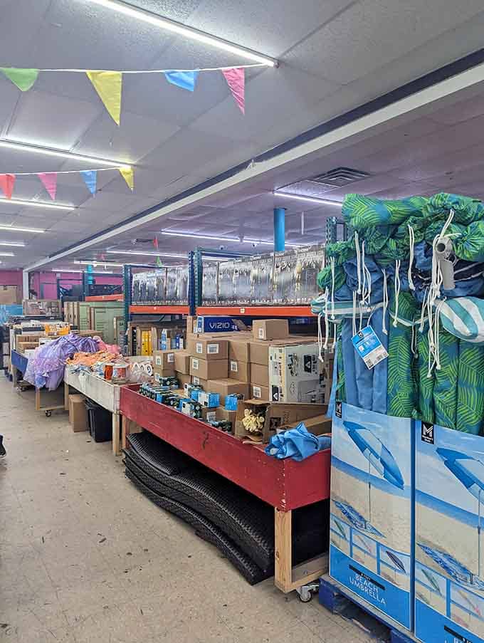 From beach umbrellas to electronics, this eclectic mix proves variety truly is the spice of bargain shopping life.