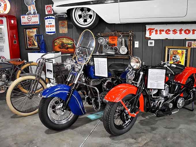 Classic motorcycles lined up like mechanical art prove two wheels can be just as captivating as four.