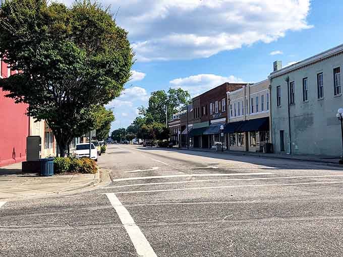 Wide streets and historic buildings create the perfect setting for a leisurely afternoon stroll through time.