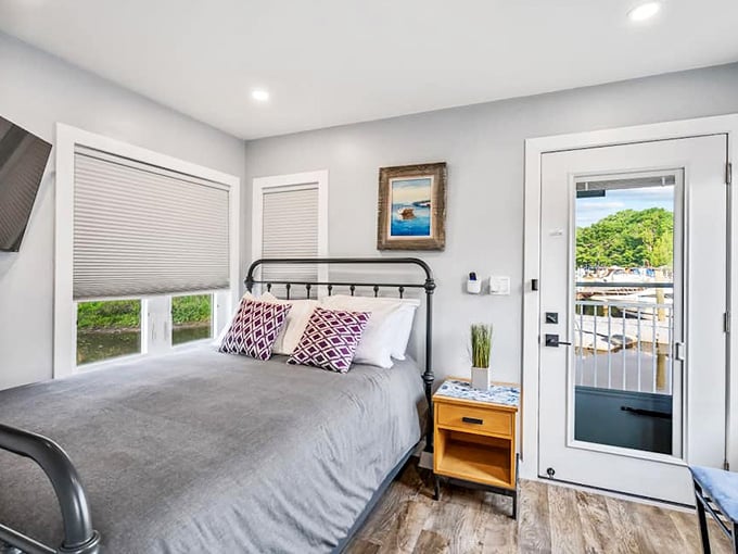 Wake up to water views through your bedroom door, where comfort meets the gentle lullaby of lapping waves.