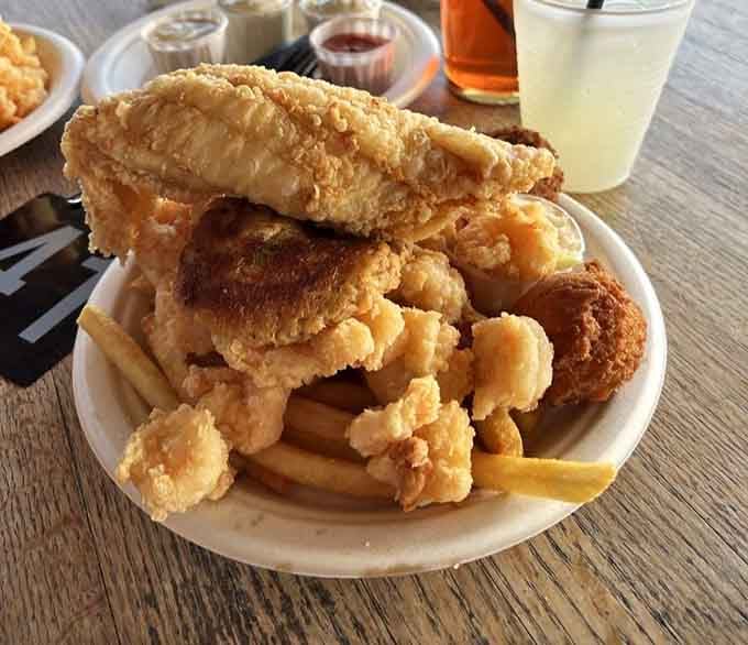 This seafood platter is what happens when someone decides "moderation" is just a suggestion, and we're all better for their rebellion.