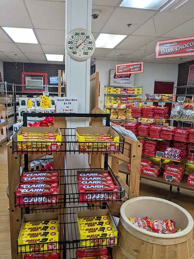 This vintage thermometer has witnessed decades of candy-making magic and countless happy customers leaving with full bags.