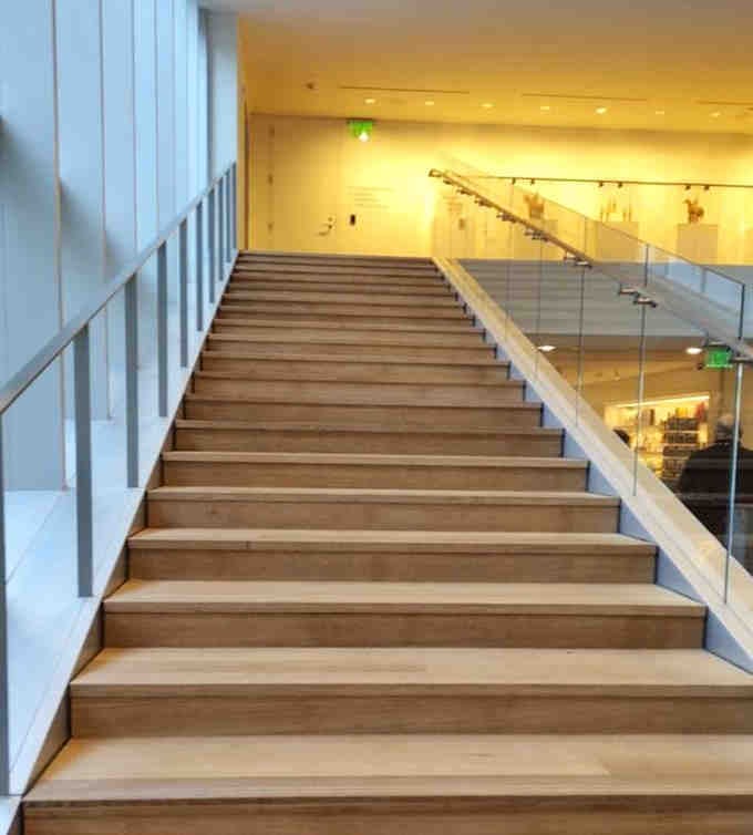 Even the staircase is a work of art, proving that getting from point A to B can be beautiful.