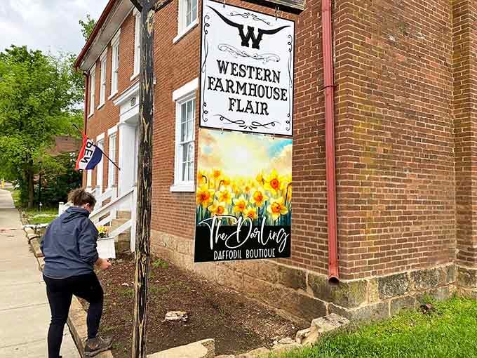 Sunflowers on brick walls bring a splash of joy to historic architecture that's seen generations come and go.