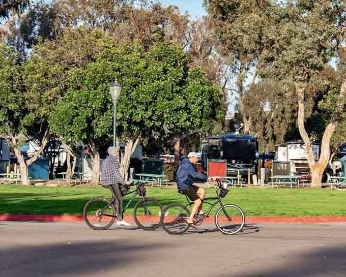Biking through Campland beats sitting in San Diego traffic by approximately a million percent.