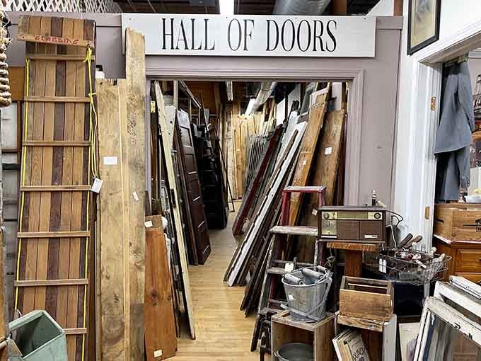 The Hall of Doors sounds like a fantasy novel, but it's actually where architectural salvage dreams come gloriously true.