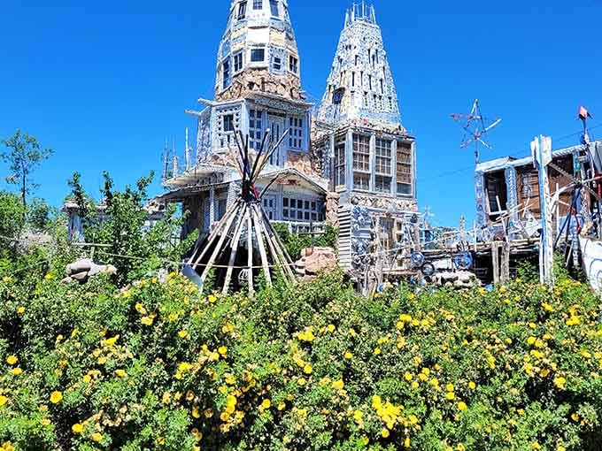 Even wildflowers can't compete with the castle for attention, but they sure make a beautiful supporting cast.