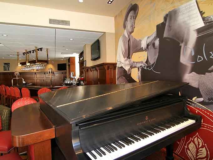 That grand piano isn't just decoration; it's an invitation to slow down and actually enjoy your evening.