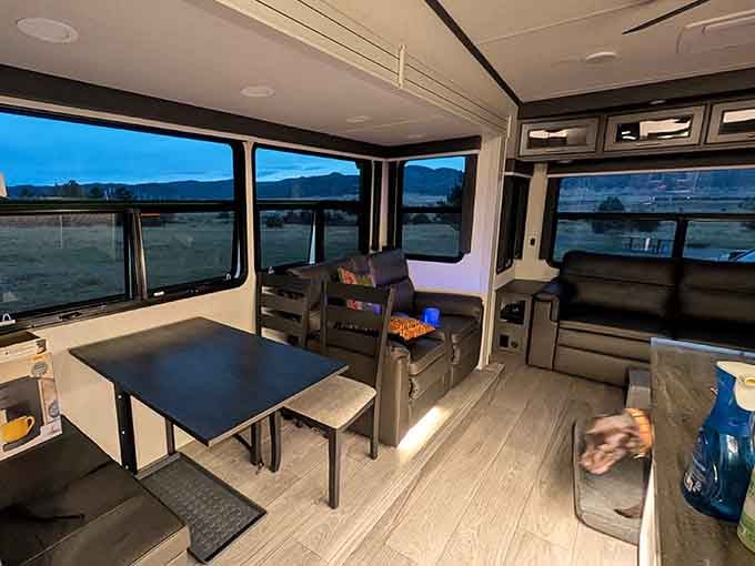 Modern RV interiors prove you can rough it while still enjoying better flooring than most homes.