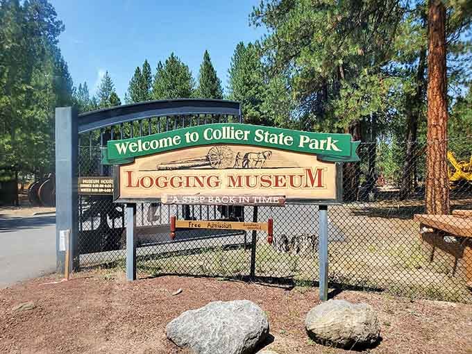 Welcome to Collier State Park, where free admission gets you priceless glimpses into Oregon's logging legacy.