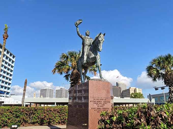 The Friendship Monument stands tall downtown, commemorating history without charging you to learn about it.