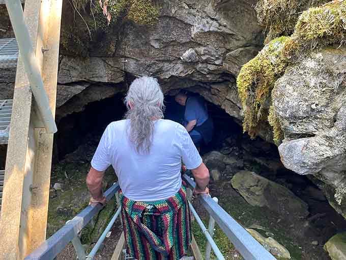 Descending into the cave feels like entering another planet, minus the expensive spaceship and freeze-dried food.